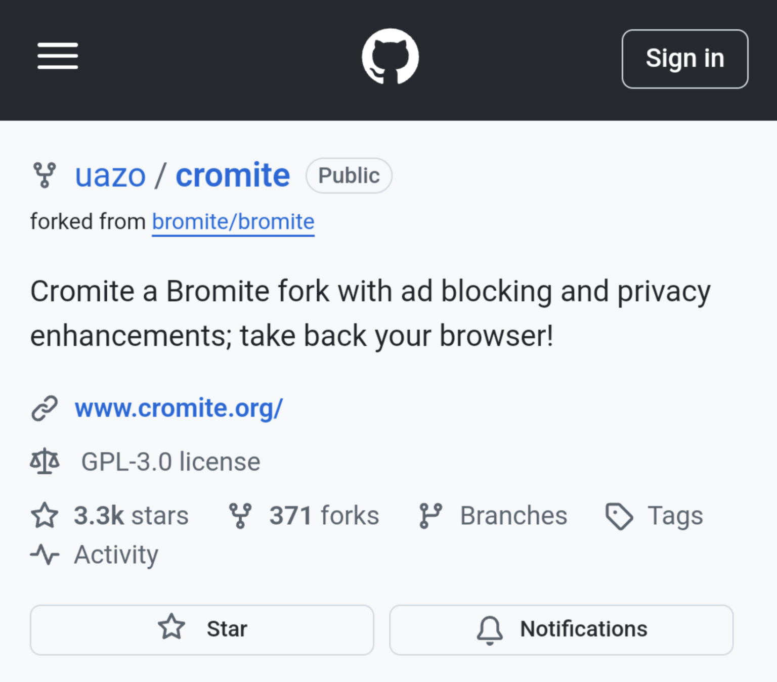 シンプルで使いやすく広告ブロックも内蔵したブラウザBromiteとCromiteとは