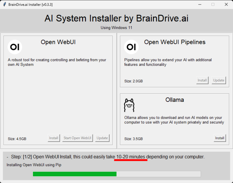 OpenWebUIをWindowsにワンクリックでインストールする方法